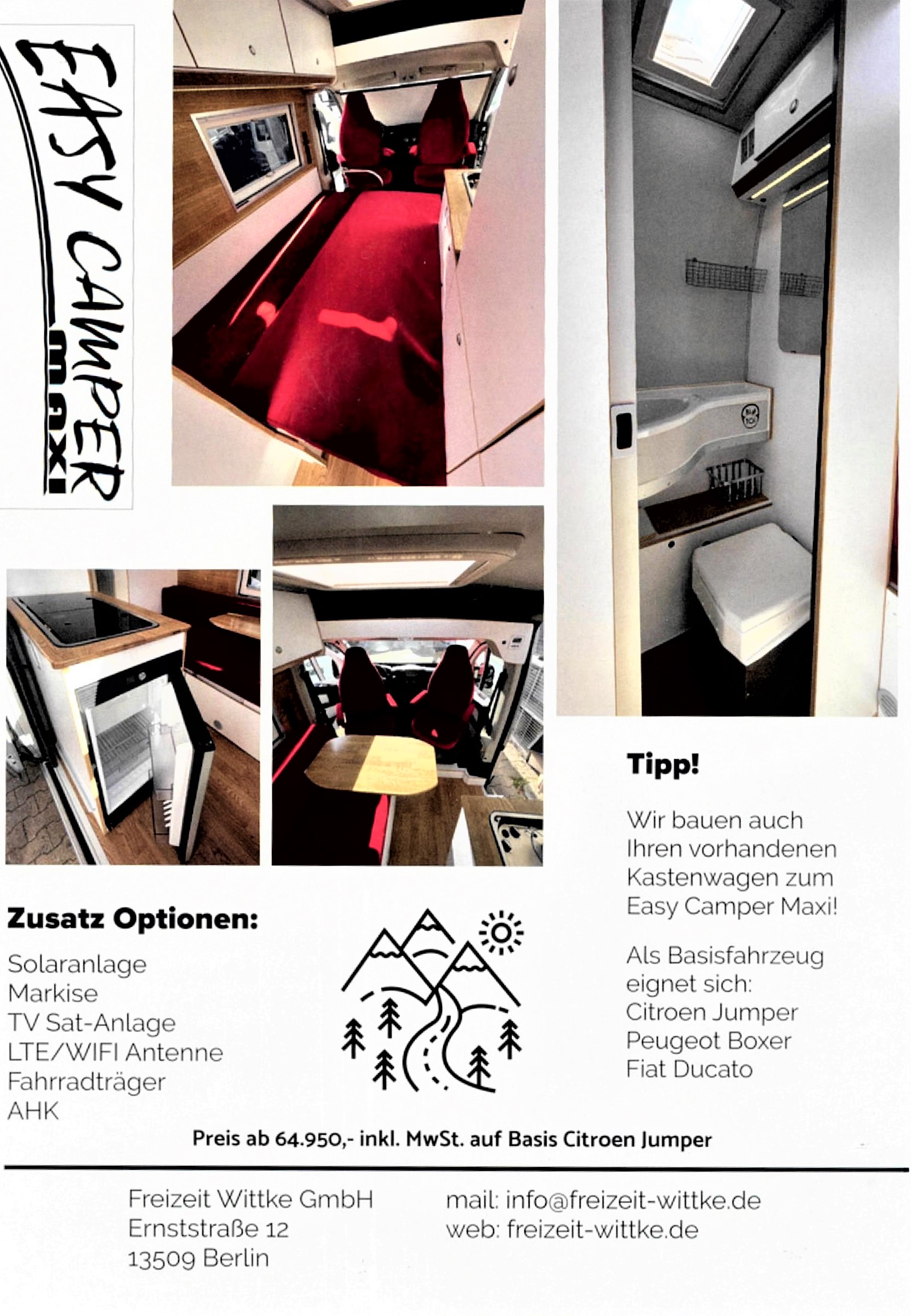 Der neue Easy Camper Maxi - Freizeit Wittke